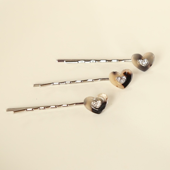 LOOK AROUND | Accessories | 3nwt Tortoise Shell Rhinestones Gold Bow ...